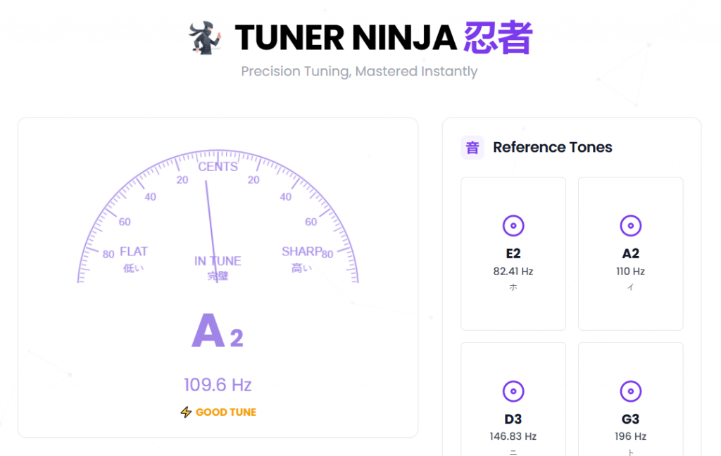 Ninja Tuner: Free Online Instrument Tuner for Musicians | Reviews on ...